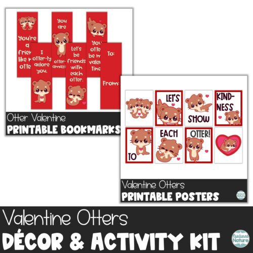 Otter Valentine’s Day Party Decor and Activity Kit - Bulletin Board ...