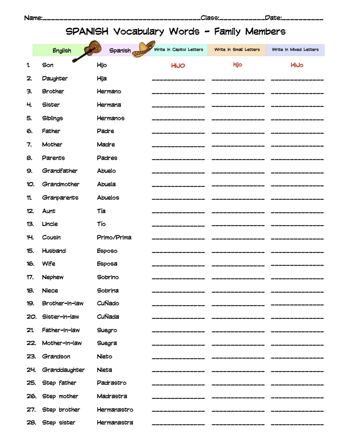 Spanish Colors Worksheet Packet | Made By Teachers
