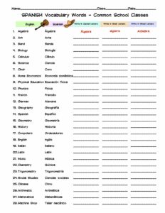 Spanish Court Language Vocabulary Matching Worksheet & Answer Key ...