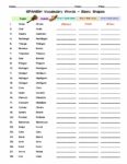 Spanish Beauty & Make Up Vocabulary Matching Worksheet & Answer Key ...