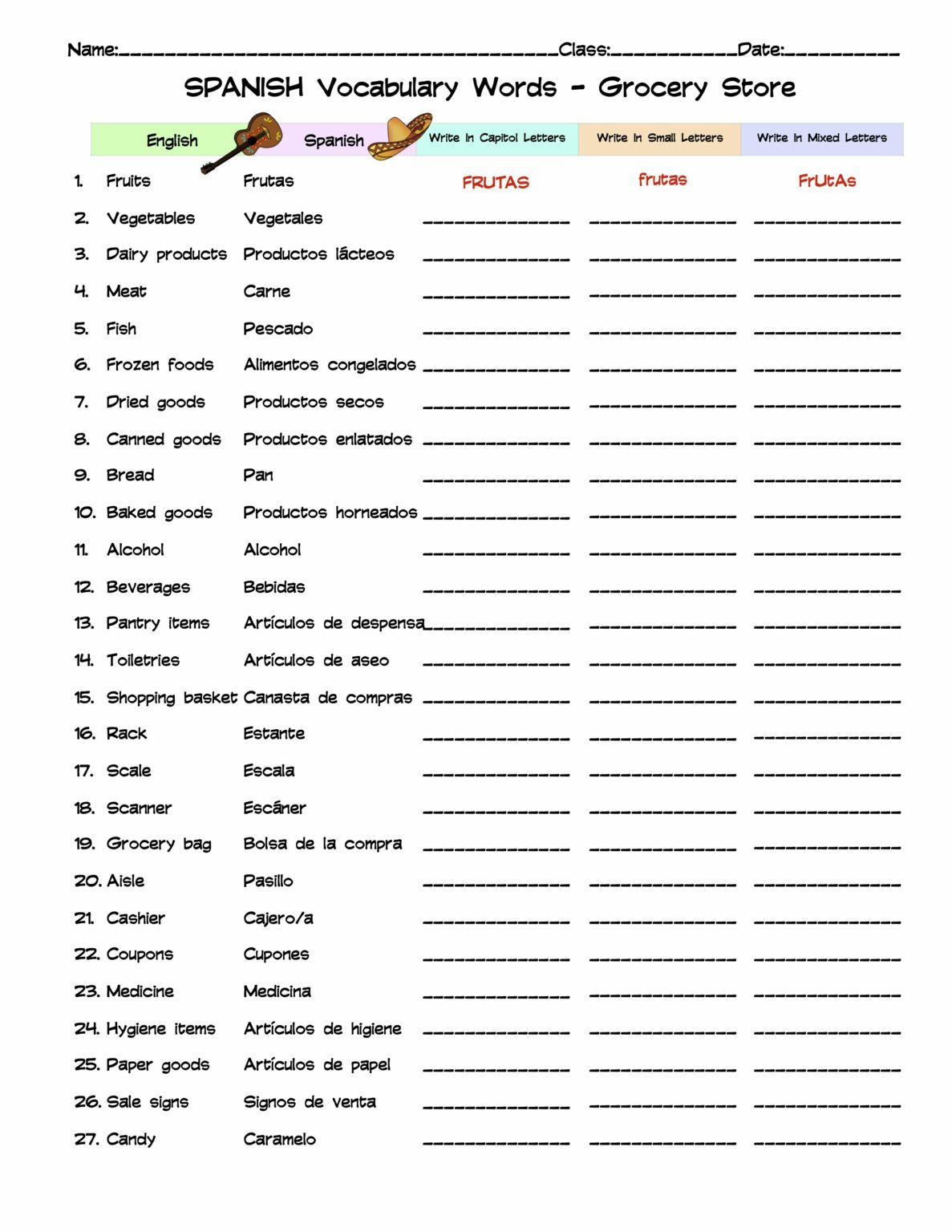 Spanish Shapes Vocabulary Word Search & Answer Key | Made By Teachers