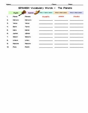 Spanish Types Of Transportation Vocabulary Word List Column Worksheet ...
