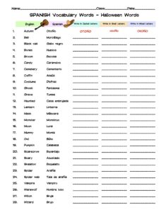 Spanish Types Of Sports Vocabulary Word List Worksheet & Answer Key ...