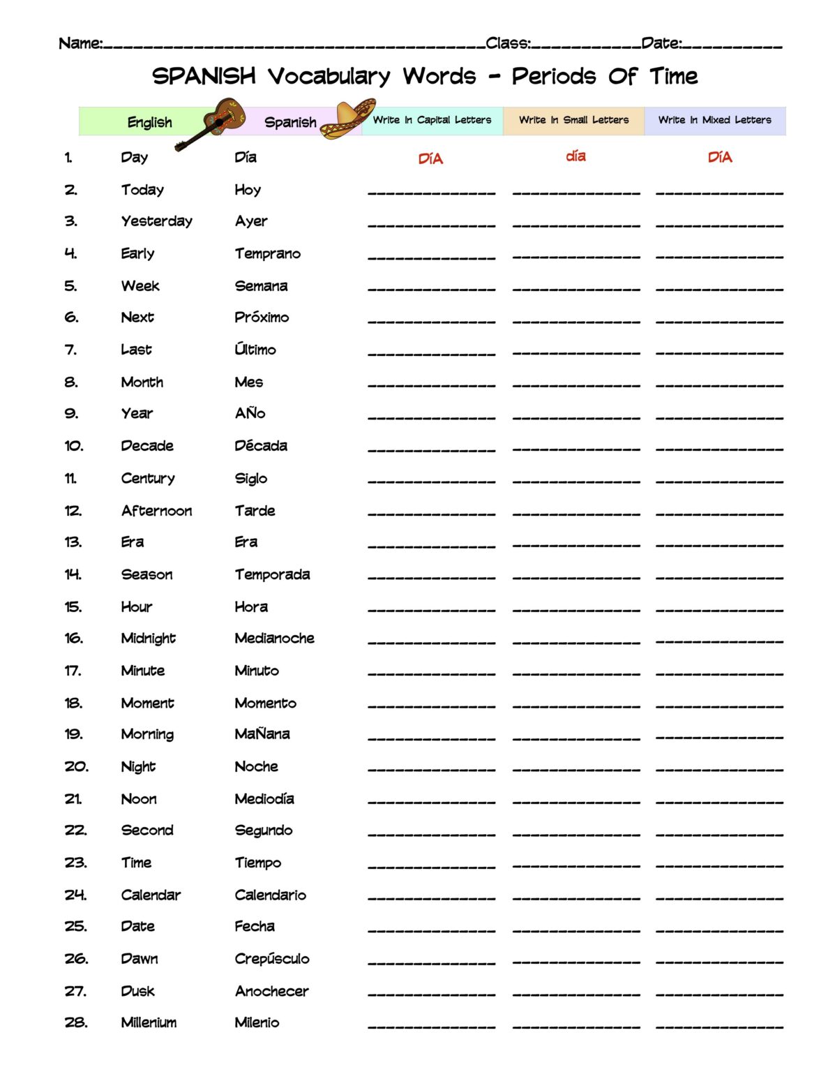 Spanish Colors Worksheet Packet | Made By Teachers