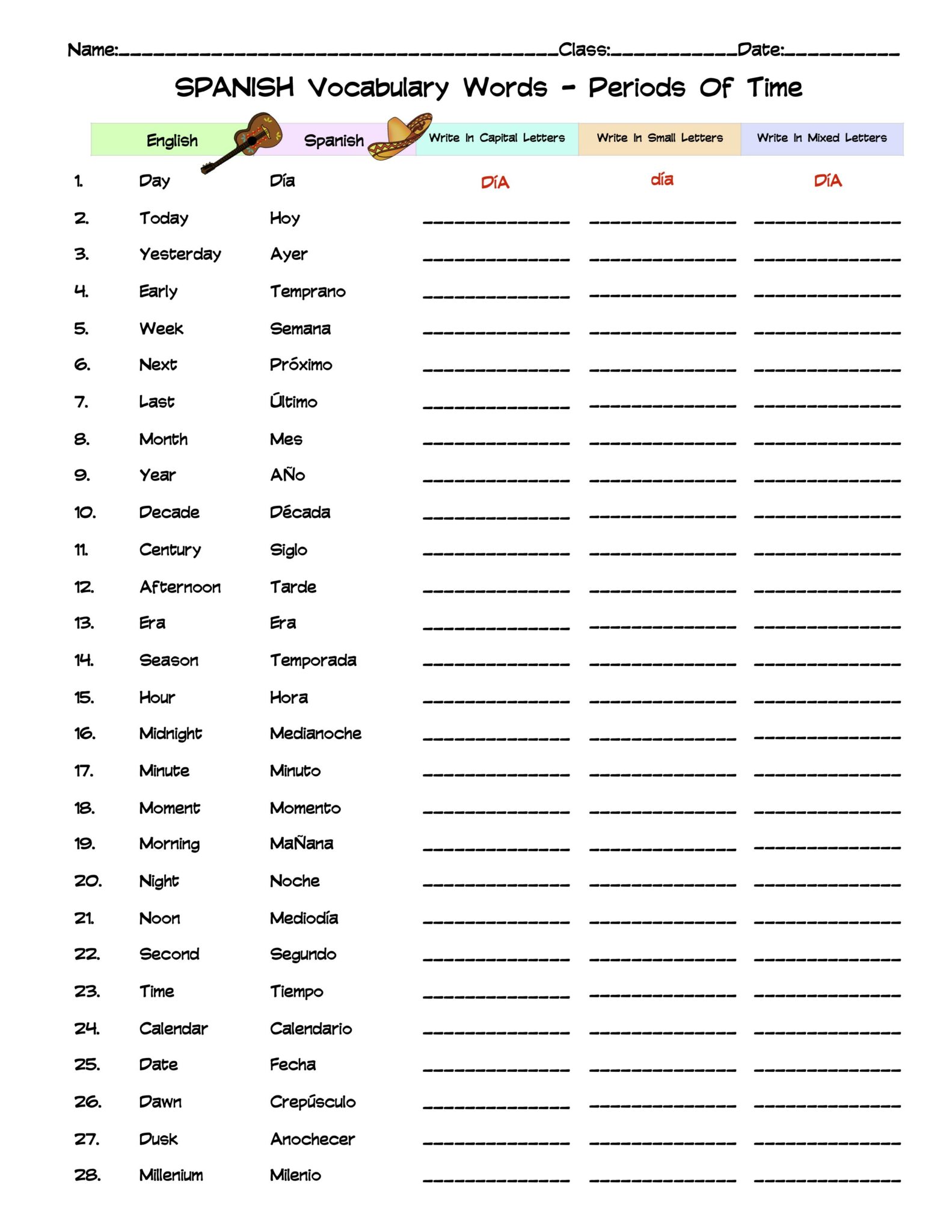 Spanish Colors Worksheet Packet | Made By Teachers