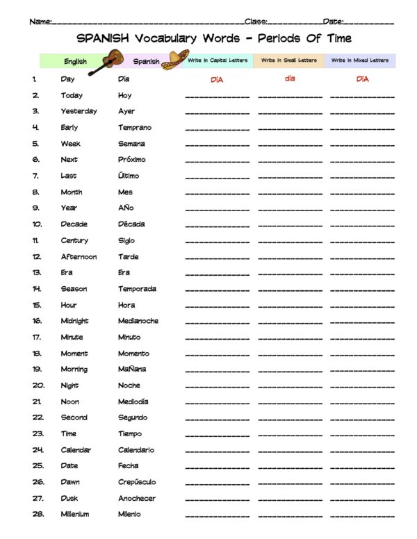 Spanish Christmas Vocabulary Matching Worksheet & Answer Key | Made By ...
