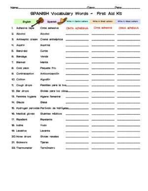 Spanish Outdoor Terrain Vocabulary Word List Worksheet & Answer Key ...