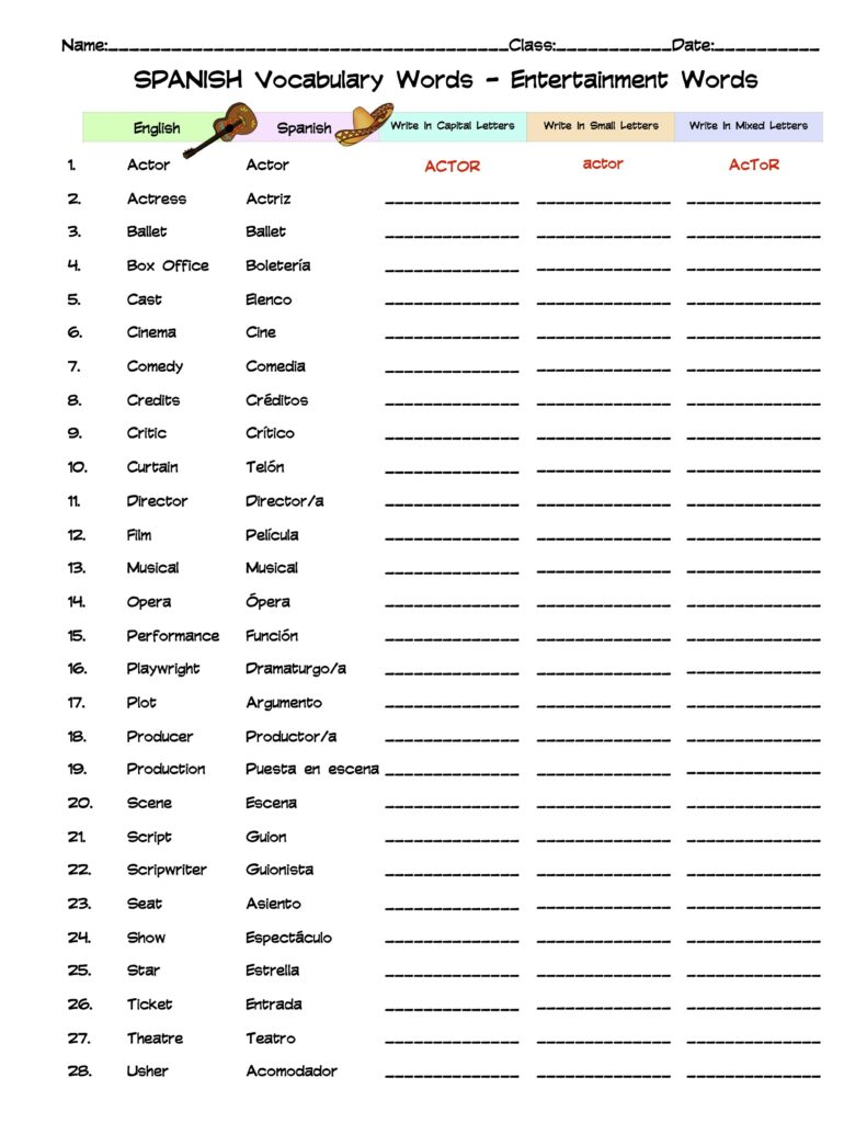 Spanish Kitchen Measurements Vocabulary Matching Worksheet & Answer Key ...