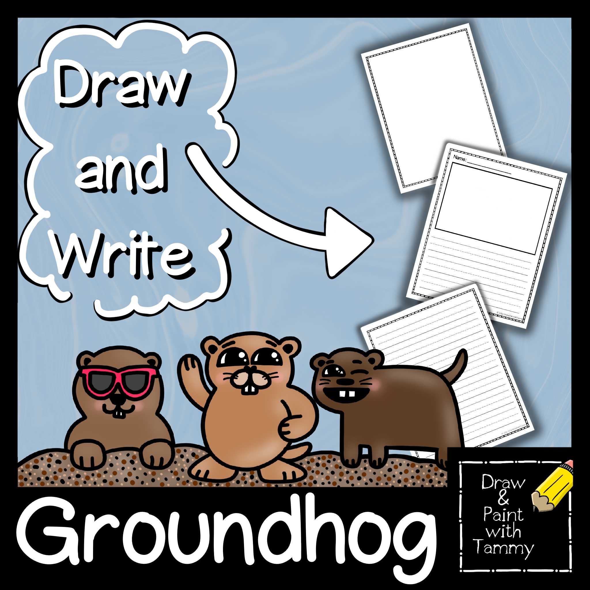 Roll a Groundhog Day Roll and Draw Printable Art Game and Art Sub ...