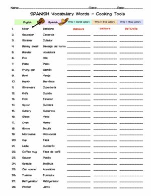 Spanish Numbers Vocabulary Matching Worksheet & Answer Key | Made By ...