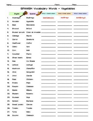 Spanish Cycle Parts Vocabulary Word List Column Worksheet | Made By ...