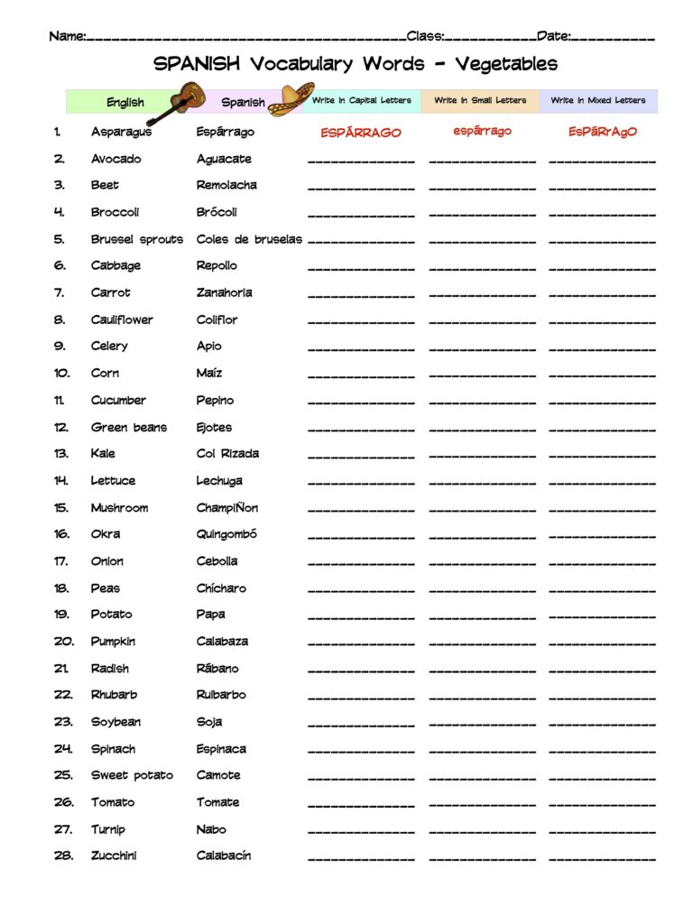 Spanish Months Worksheet Packet | Made By Teachers