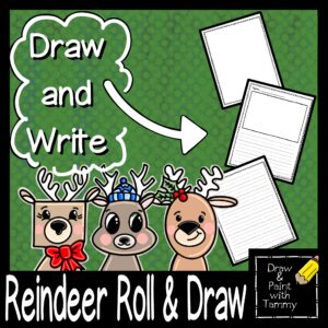 Roll A Reindeer Christmas Roll and Draw Art Game Art Sub Activity ...