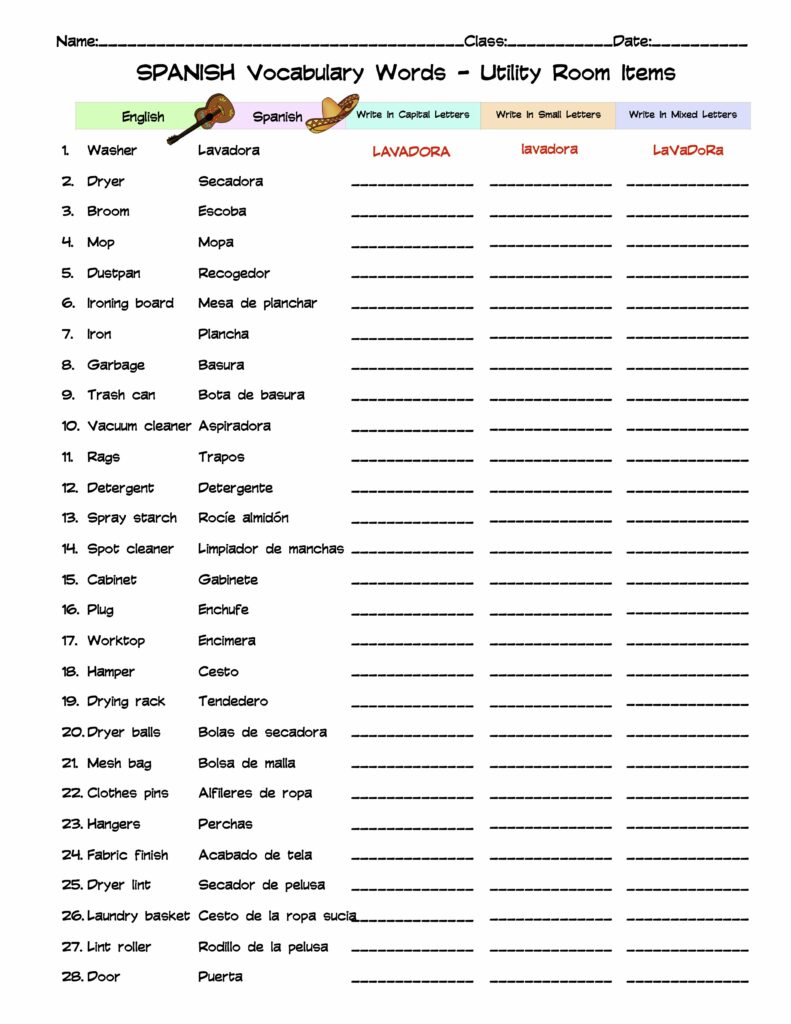 Spanish Body Parts Label Worksheet & Answer Key | Made By Teachers