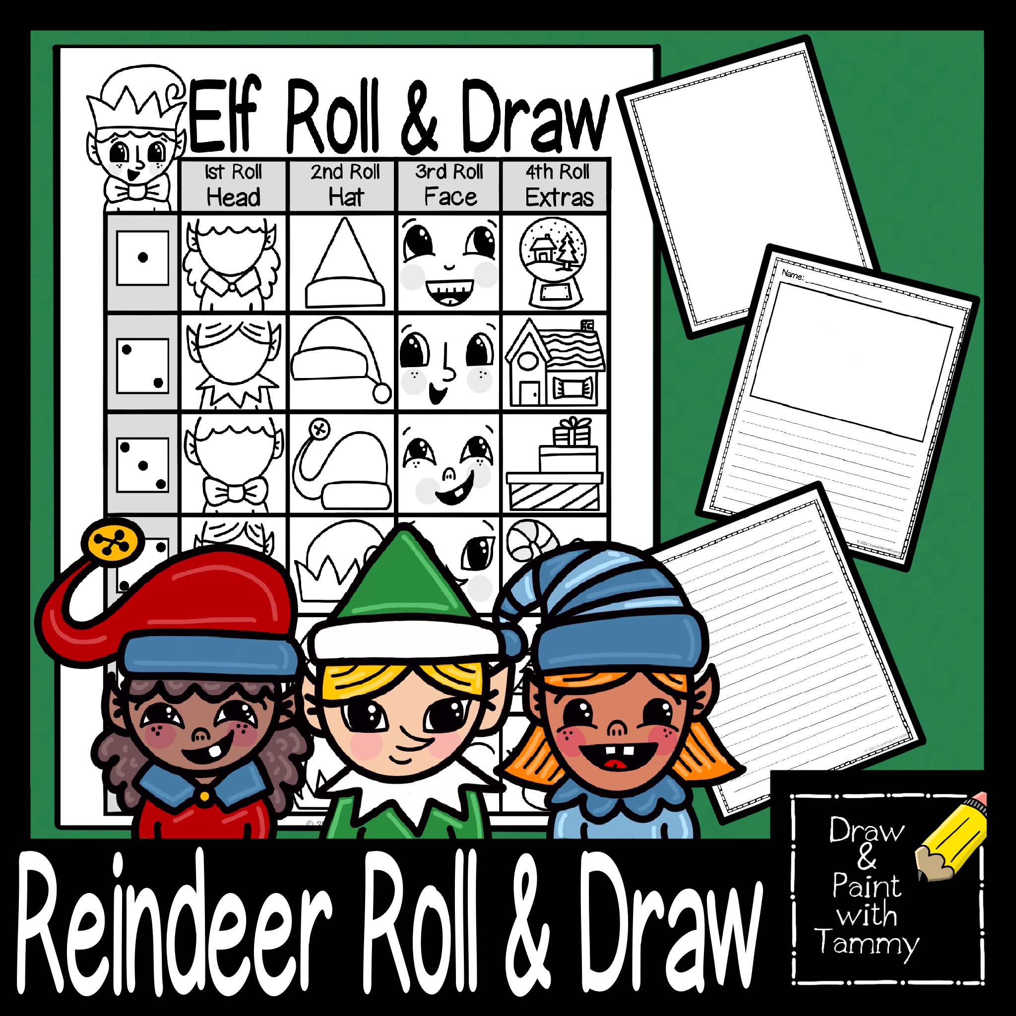 Roll a Haunted House and Halloween Landscape Roll and Draw Art Sub ...