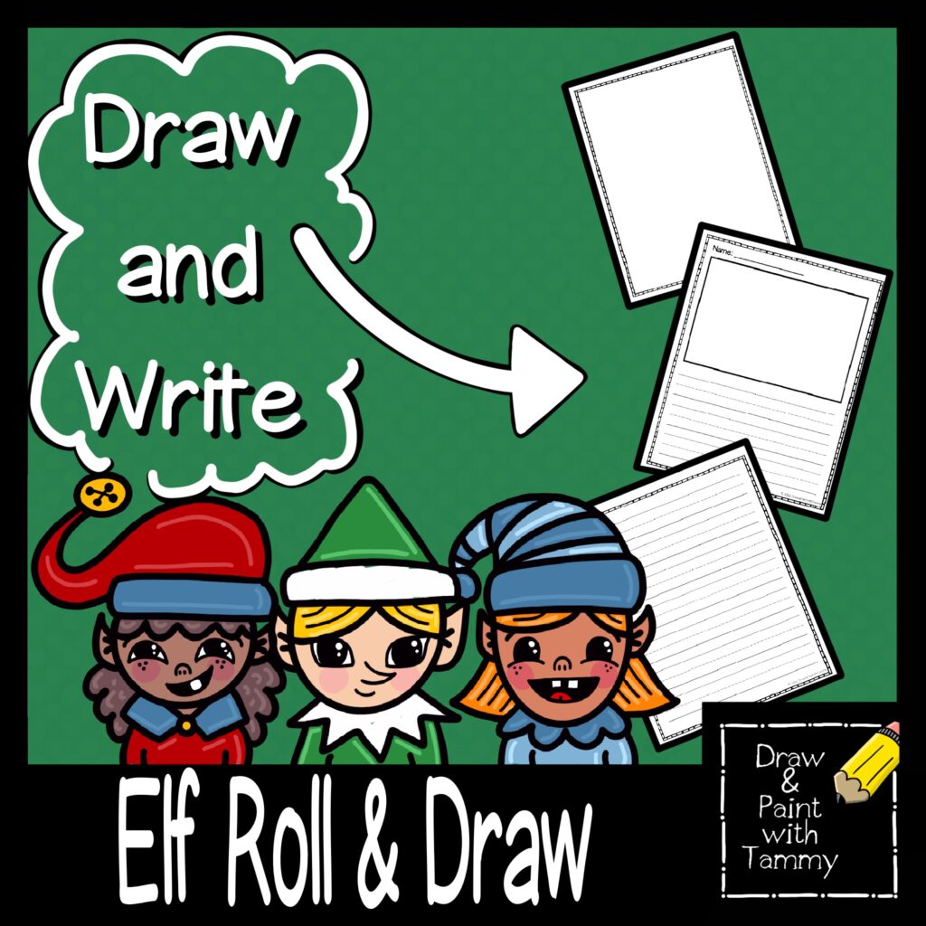 Roll An Elf Christmas Roll and Draw Art Game Art Sub Activity | Made By ...