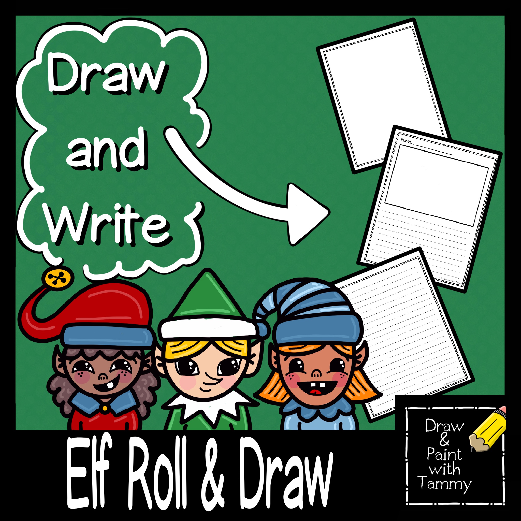 Roll An Elf Christmas Roll and Draw Art Game Art Sub Activity | Made By ...