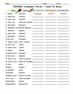 Spanish Valentines Vocabulary Matching Worksheet & Answer Key | Made By ...