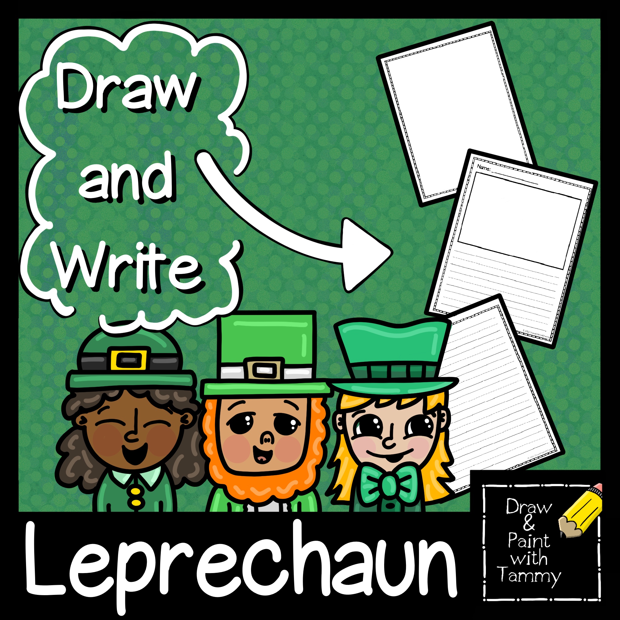 Roll A Leprechaun St. Patrick’s Day Roll and Draw Art Game Art Sub ...