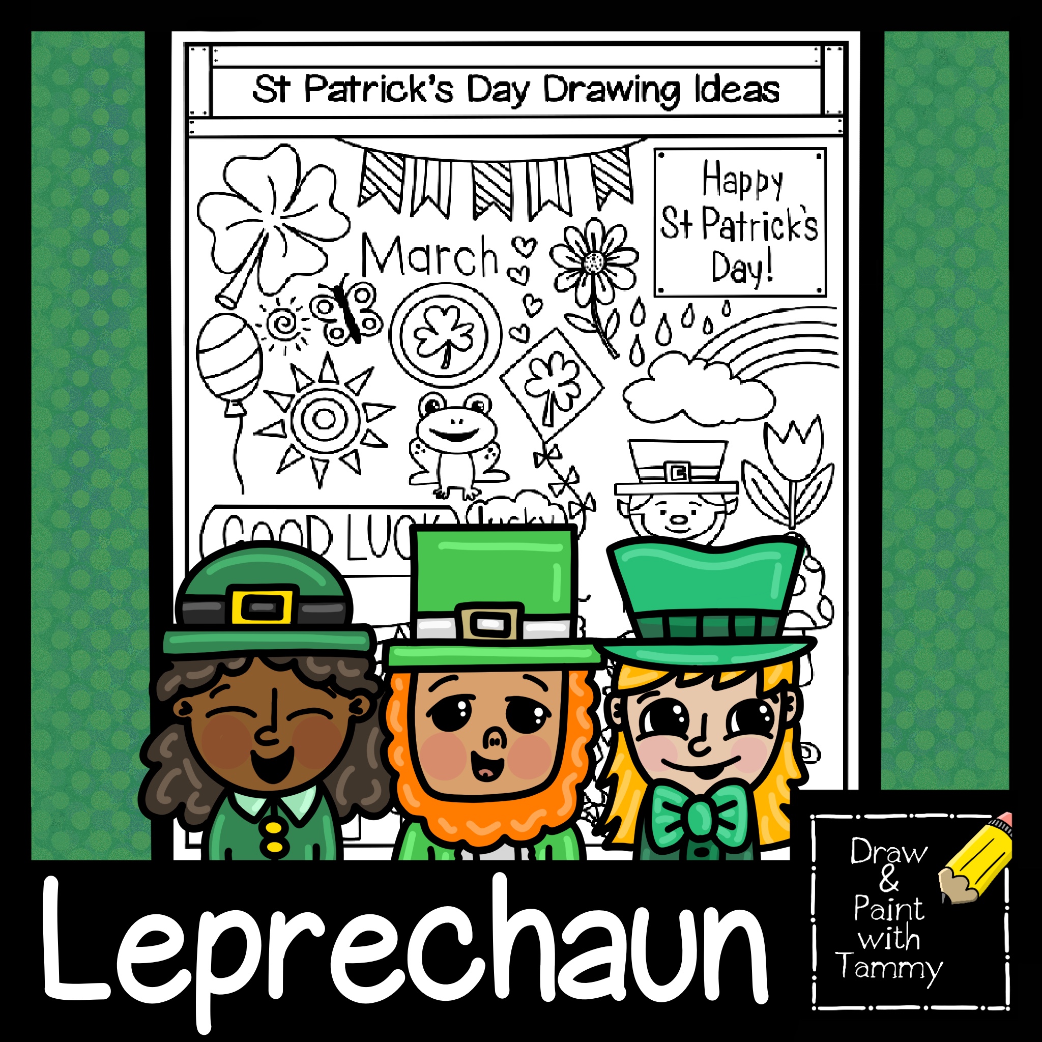 Roll A Leprechaun St. Patrick’s Day Roll and Draw Art Game Art Sub ...
