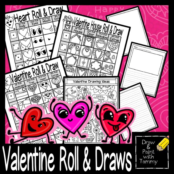 Roll a Valentine House Heart Landscape Roll And Draw Art Game Sub ...