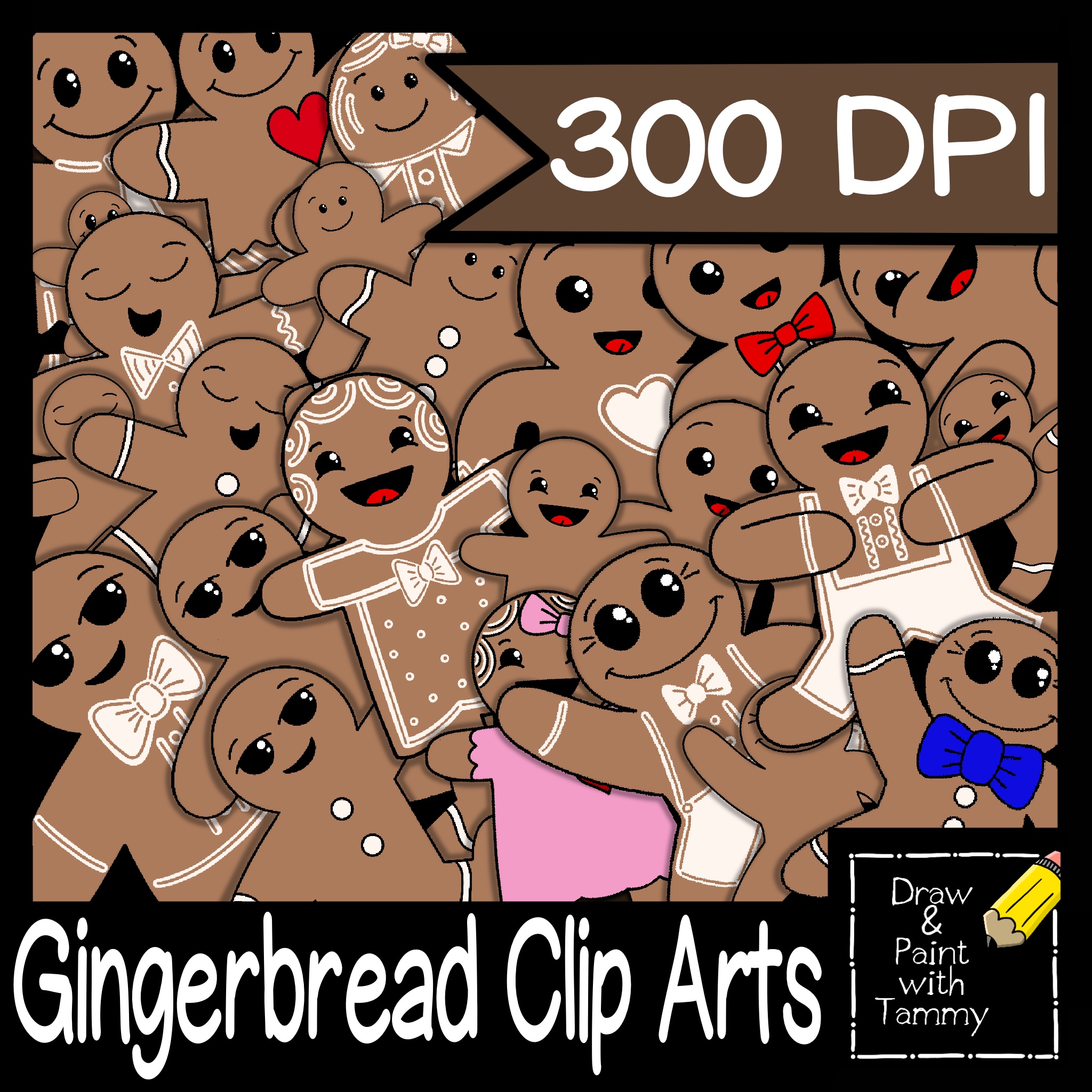 Gingerbread Man Christmas Cookie Clip Arts Printable PDF | Made By Teachers