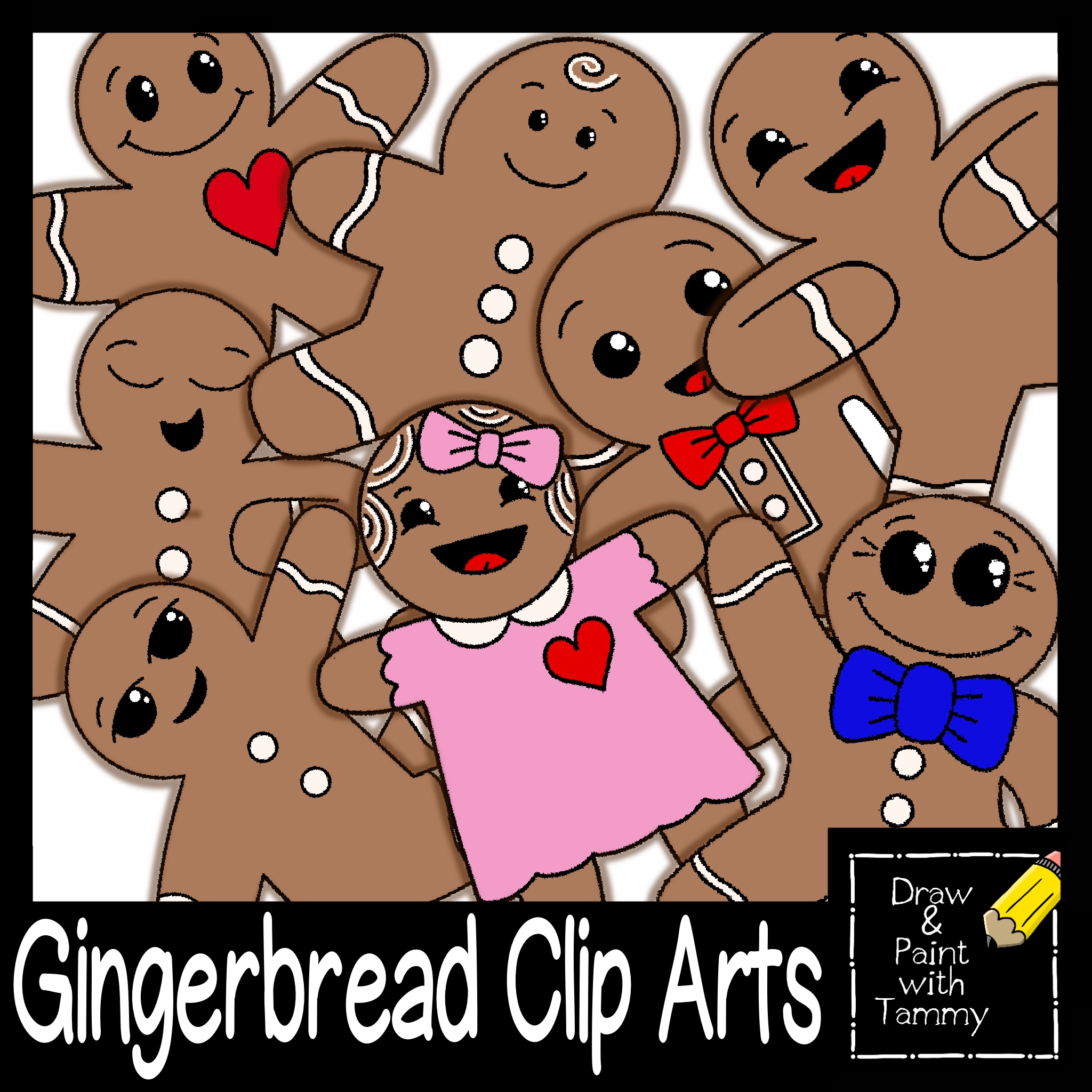 Gingerbread Man Christmas Cookie Clip Arts Printable PDF | Made By Teachers