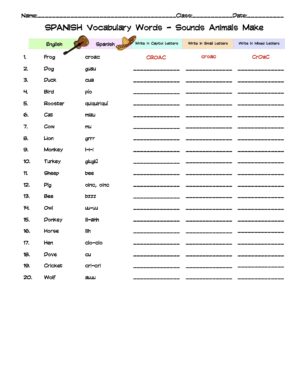 Spanish Men's Clothes Vocabulary Word List Column Worksheet | Made By ...