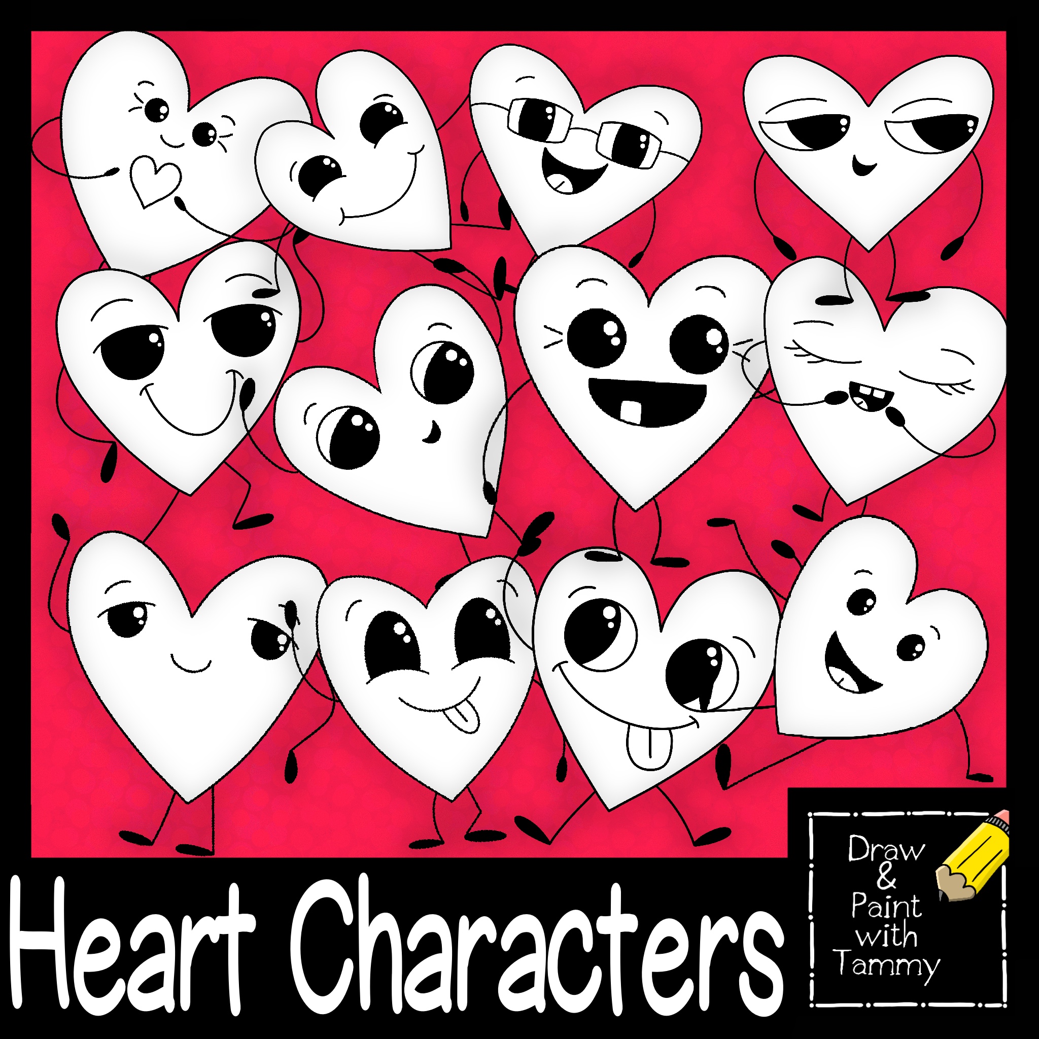 Heart Character Valentine Themed Clip Arts | Made By Teachers