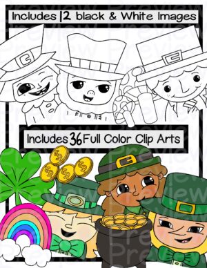 St Patrick’s Day with Leprechaun Rainbow and More March Clip Arts ...