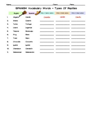 Spanish Types Of Forest Animals Vocabulary Matching Worksheet & Answer ...