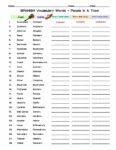 Spanish Bedroom Items Vocabulary Matching Worksheet & Answer Key | Made ...