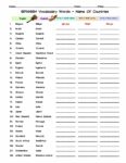 Spanish Common Phrases Vocabulary Word List Worksheet & Answer Key ...