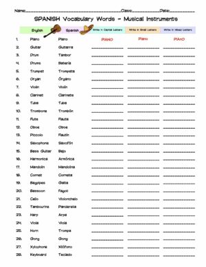 Spanish Utility Room Items Vocabulary Word Search & Answer Key | Made ...