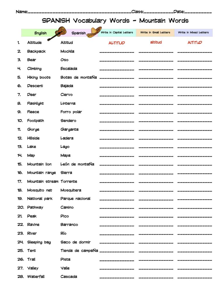 Spanish Weather Vocabulary Matching Worksheet & Answer Key | Made By ...