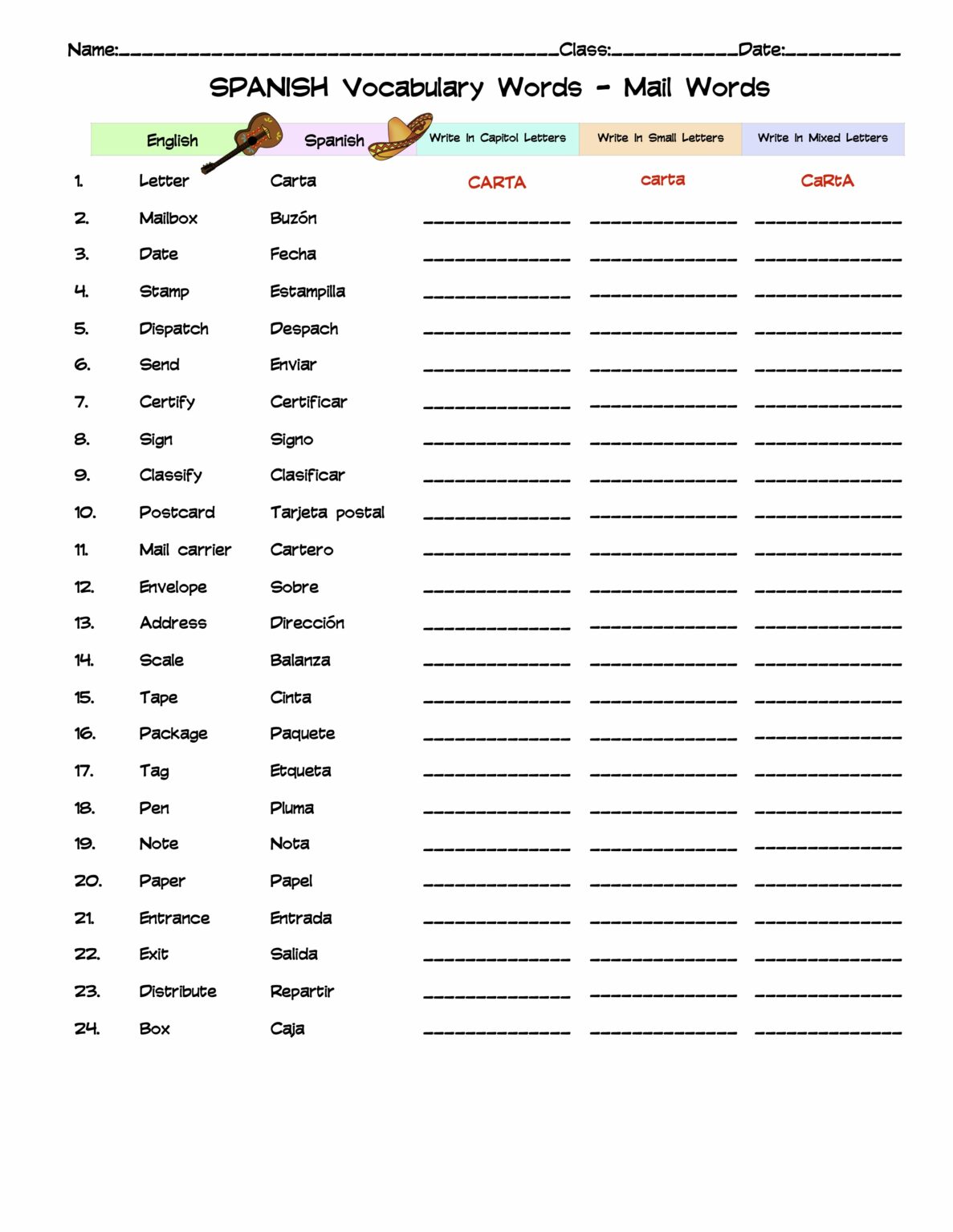 Spanish Common Phrases Vocabulary Word List Worksheet & Answer Key ... Spanish Common Phrases Vocabulary Word List Worksheet & Answer Key ...