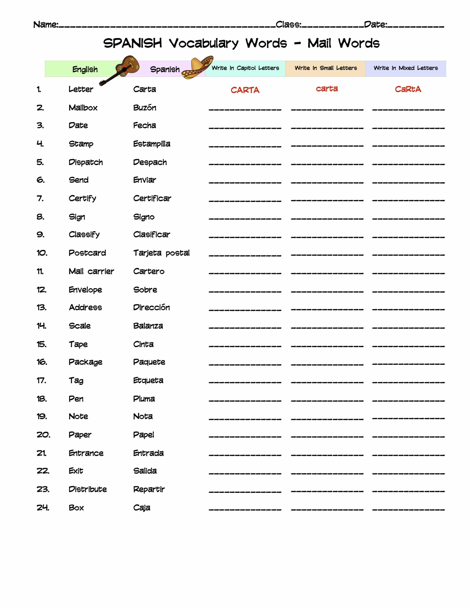 Spanish Common Phrases Vocabulary Word List Worksheet & Answer Key ... Spanish Common Phrases Vocabulary Word List Worksheet & Answer Key ...