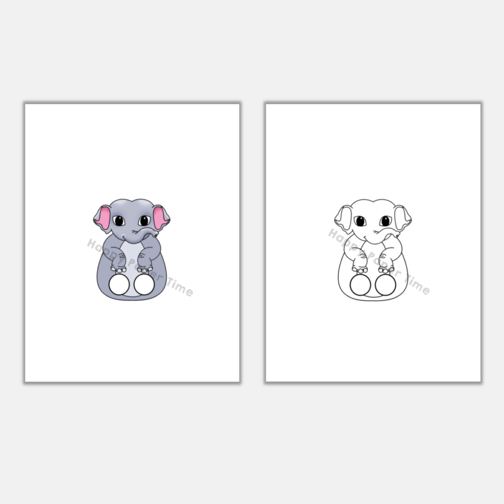 Asian Elephant Finger Puppet Printable Asian Animal Coloring Paper ...