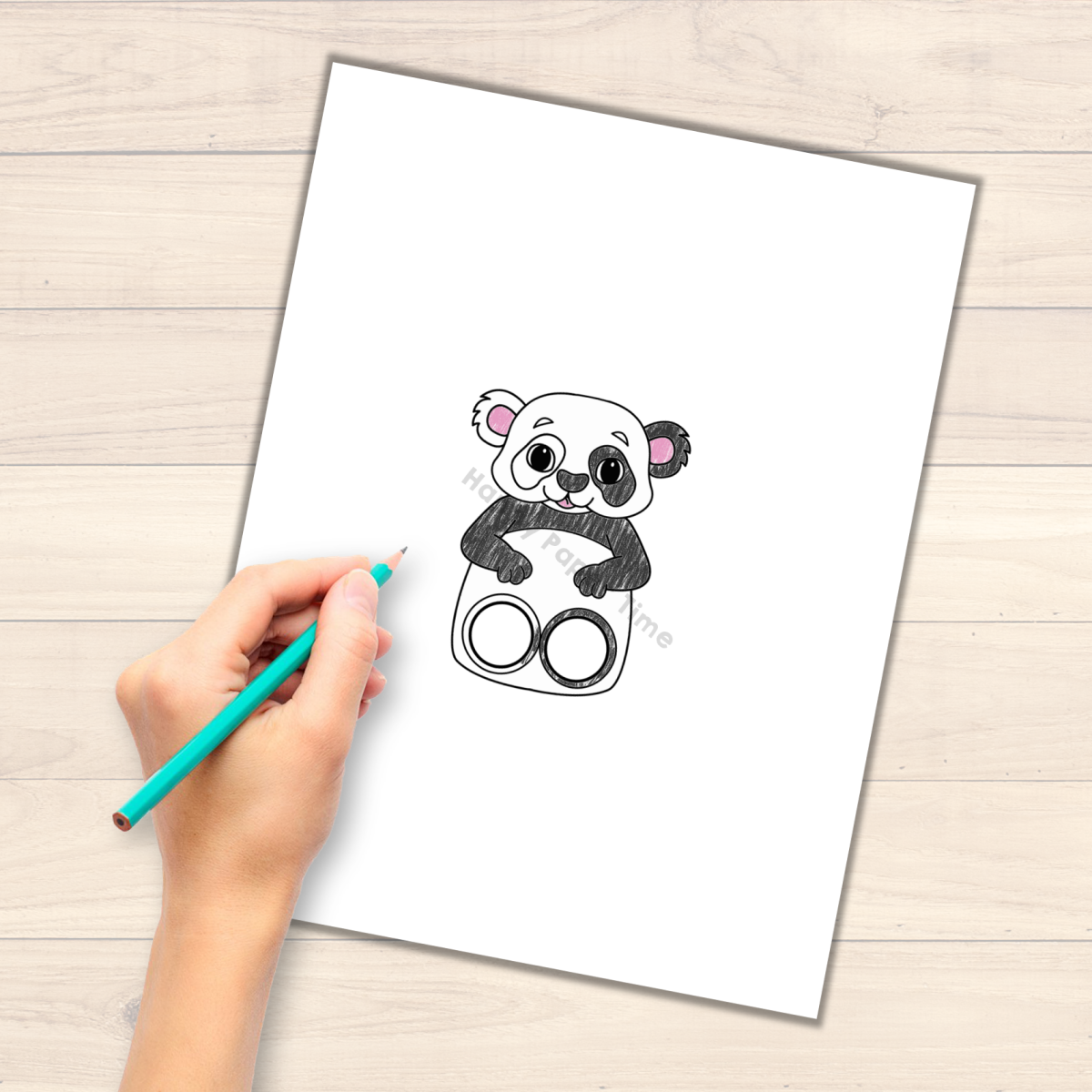 Panda Finger Puppet Printable Asian Animal Coloring Paper Craft ...