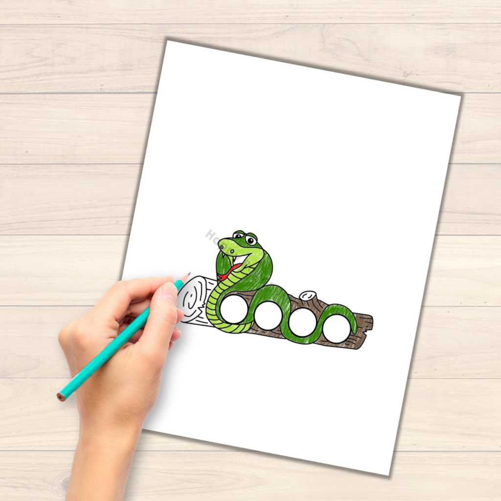 Cobra snake Finger Puppet Printable Asian Animal Coloring Paper Craft ...