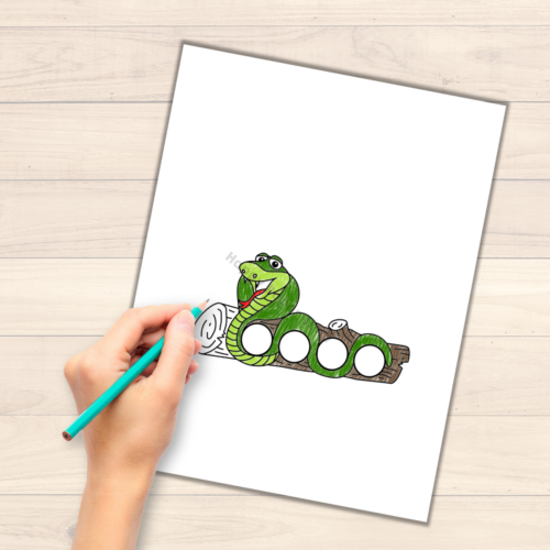 Cobra snake Finger Puppet Printable Asian Animal Coloring Paper Craft ...