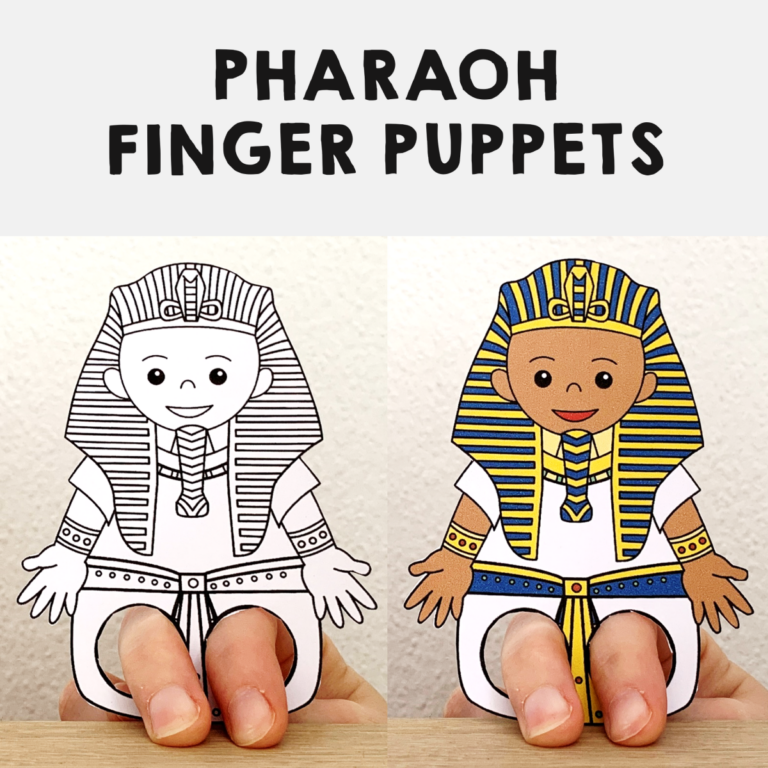 Ancient Egypt Finger Puppets Printable Coloring Paper Craft Activity ...