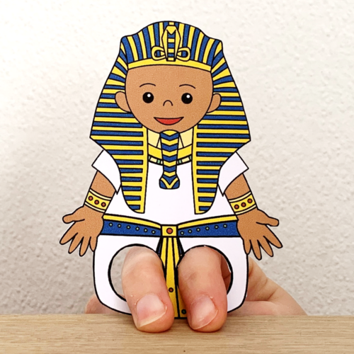 Pharaoh Finger Puppet Printable Ancient Egypt Coloring Paper Craft ...