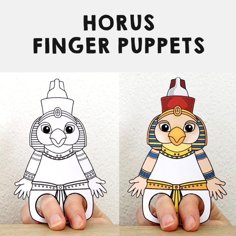 Ancient Egypt Finger Puppets Printable Coloring Paper Craft Activity ...