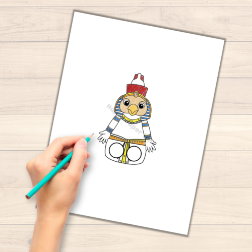 Horus Finger Puppet Printable Ancient Egypt Coloring Paper Craft ...