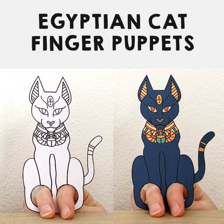 Ancient Egypt Finger Puppets Printable Coloring Paper Craft Activity ...