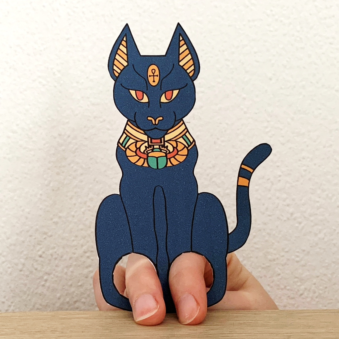 Egyptian Cat Finger Puppet Printable Ancient Egypt Coloring Paper Craft ...