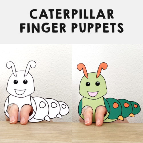 Bugs Insects Finger Puppets Animal Printable Coloring Paper Craft ...