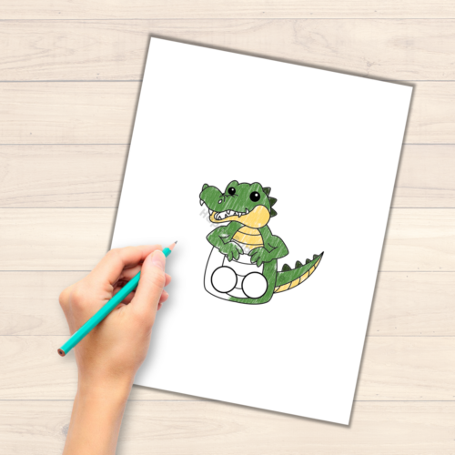 Crocodile Finger Puppet Printable Australia Animal Coloring Paper Craft ...