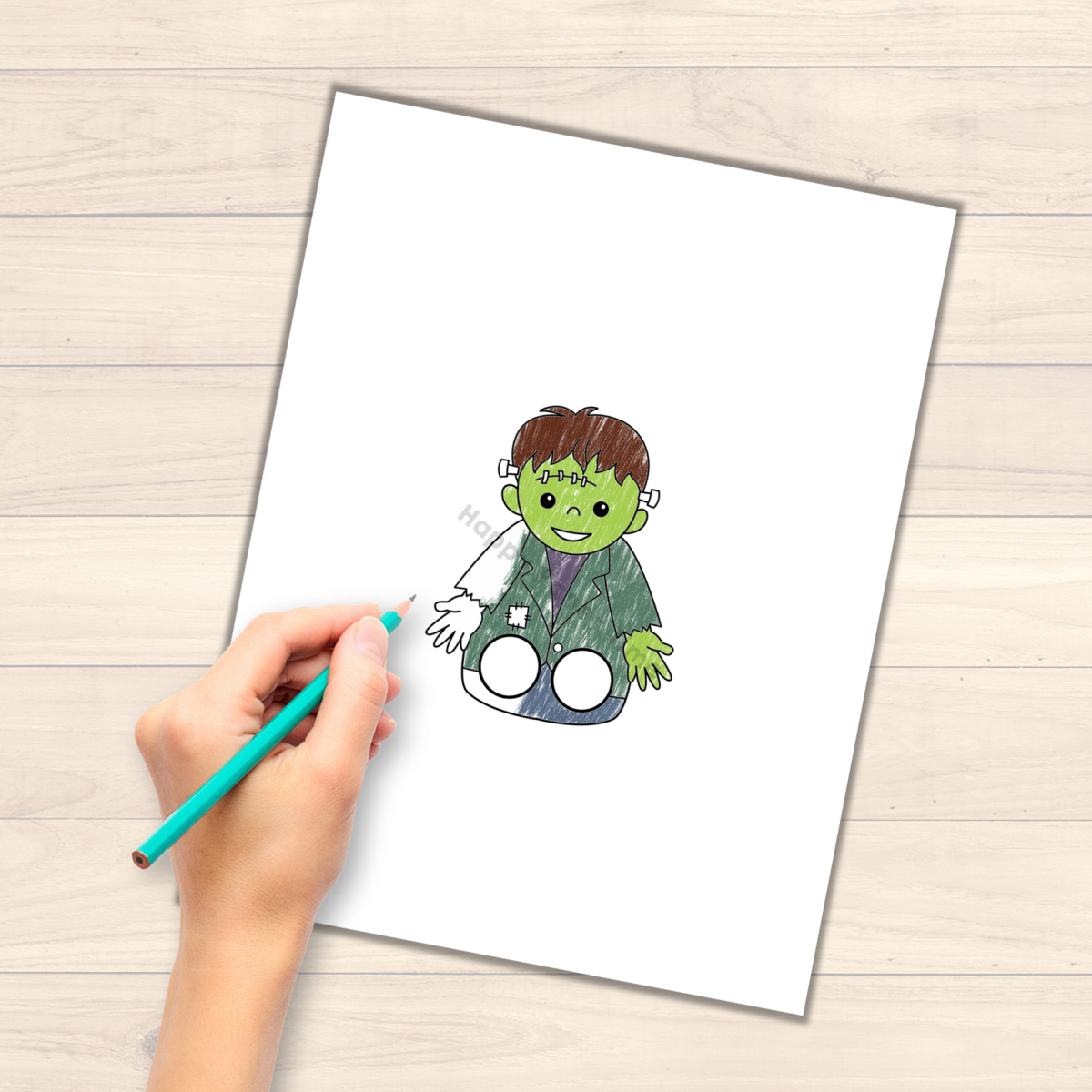 Frankenstein Finger Puppet Printable Halloween Coloring Paper Craft ...